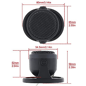 DriSentri Car Tweeter Audio Speaker, 2pcs 20W High Efficiency Mini Dome Tweeter Speakers for Car Audio System