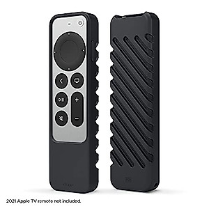 elago R3 Protective Case Compatible with 2022 Apple TV Siri Remote 3rd Generation, Compatible with 2021 Apple TV Siri Remote 2nd Gen - Lanyard, Great Grip, Shock Absorption, Drop Protection [Black]