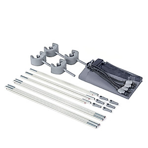 Intex 26797EH 20ft x 10ft x 48in 5 Person Prism Frame Oval Swimming Pool Set with Ladder, Cover, Ground Cloth, Filter Pump, and Protective Canopy