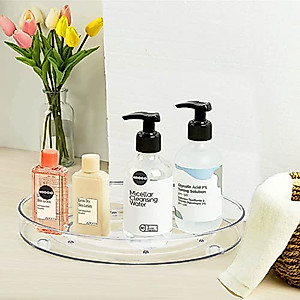 2 Tier Lazy Susan Bathroom Organizer with 2 Pack Lazy Susan