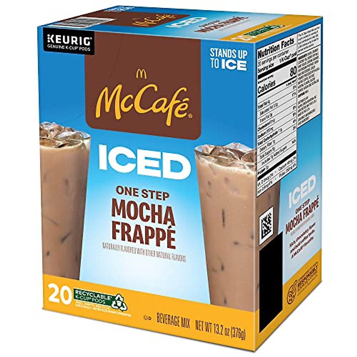 McCafe ICED One Step Mocha Frappe, Keurig Single Serve K-Cup Pods, 20 Count