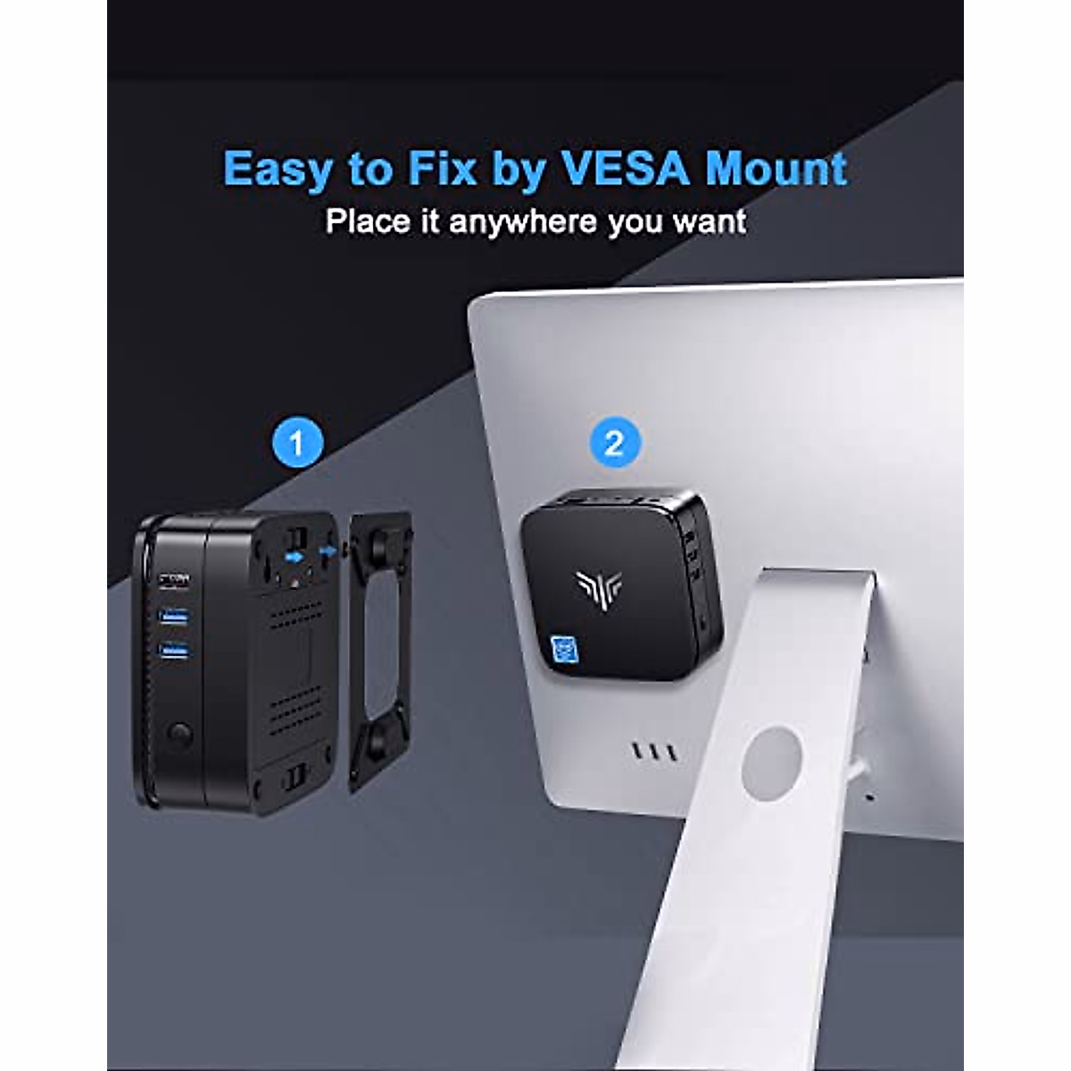 KAMRUI Mini PC, AK1 PRO 12GB RAM 256GB SSD Mini Desktop Computer Intel Celeron N5105 Processor,Quad Core Micro Computer 4K, Support 2.5-inch SSD, 2.4G/ 5.0G WiFi, Gigabit Ethernet, HTPC