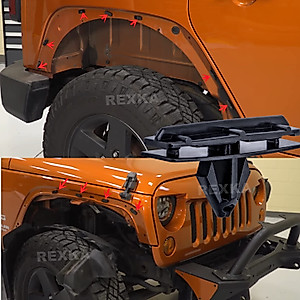 Rexka 25pcs Fender Flare & Rocker Moulding Clip 68039280-AA Compatible with Jeep Wrangler JK & Unlimited JK Ram 4500 Ram 5500