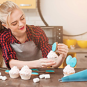 Kasmoire Reusable Piping Bags and Tips Set, Cake Decorating Tools with Icing Pastry Bags, Icing Bags Tips, Couplers and Frosting Bags Ties for Cookie Cupcakes