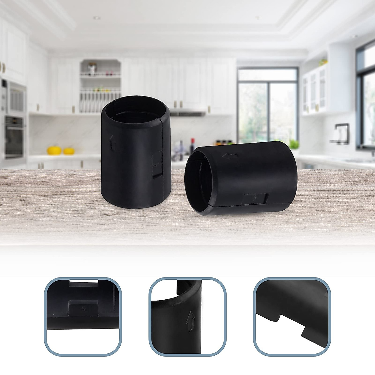 Bivethoi 72 Pack Wire Shelf Clips for 7/8 Inch Post, Split Shelving Sleeves Replacements for Wire Shelving System, 36 Pairs