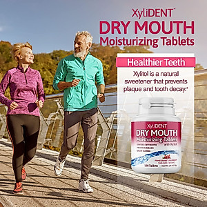 Nature's Stance XyliDENT Xylitol Tablets for Dry Mouth Relief - Stimulates Saliva, Freshens Breath, Reduces Acid Production, Fast Acting Extended Relief, 100 Count