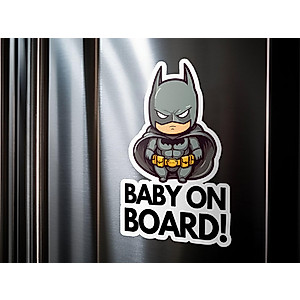 Baby on Board Stickers | Kids in Car Pack of 2 stickers (Bat Baby 01)