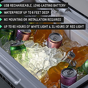 StarBright Rechargeable Universal Cooler LED Light - 5.35x1.61x5.35 inches - Compatible with YETI, RTIC, ORCA, Igloo, Coleman, and More - USB-Chargeable Battery, No Mounting or Installation Required
