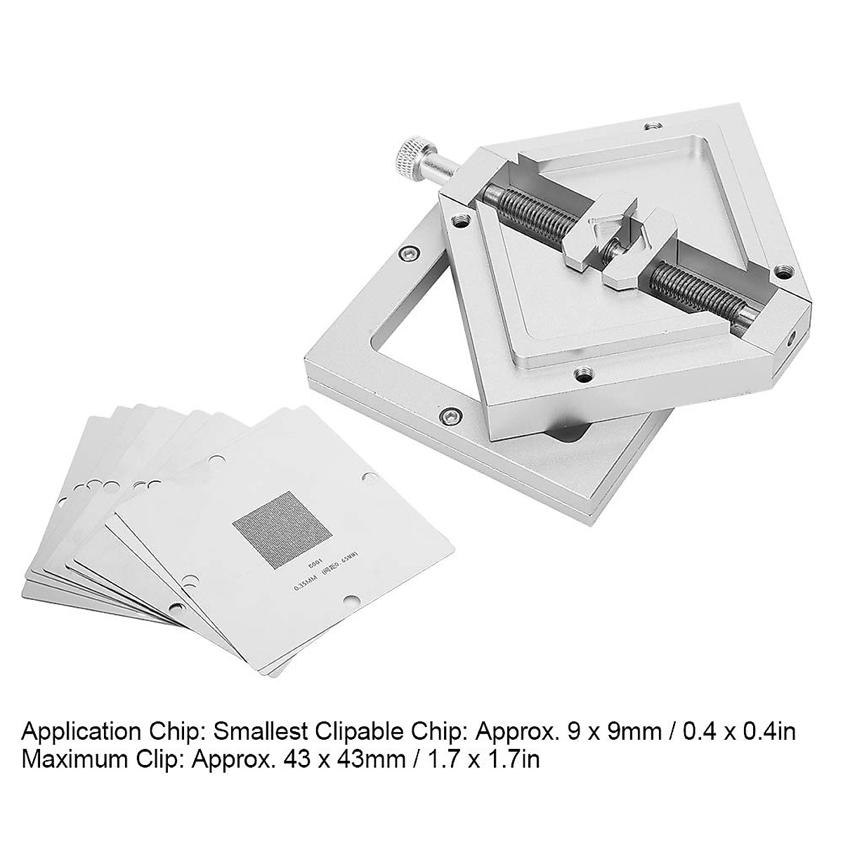 Fafeicy 10Pcs BGA Reballing Rework Station, Diagonal Template for Computer CPU Phone Welder Kits HT90 with Automatic Centering Function