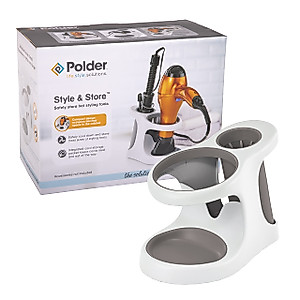 Polder White/Gray Style and Store Bathroom Accessory