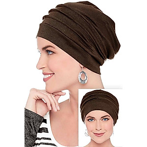 Slouchy Snood Hat - The Original 100% Cotton Slouchy Beanie - Black