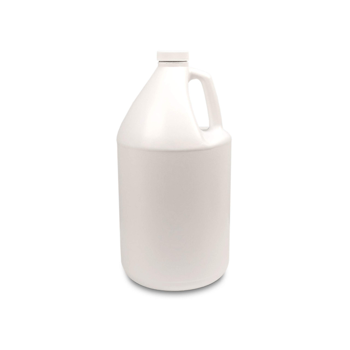 Empty HDPE Bottle, Jug Style, 1 gal, Plastic with Lid (White)