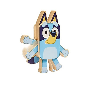 Bluey Wooden Character Figures – 4 Colorful Wooden Figures – FSC Certified for Children 3 Years and Up