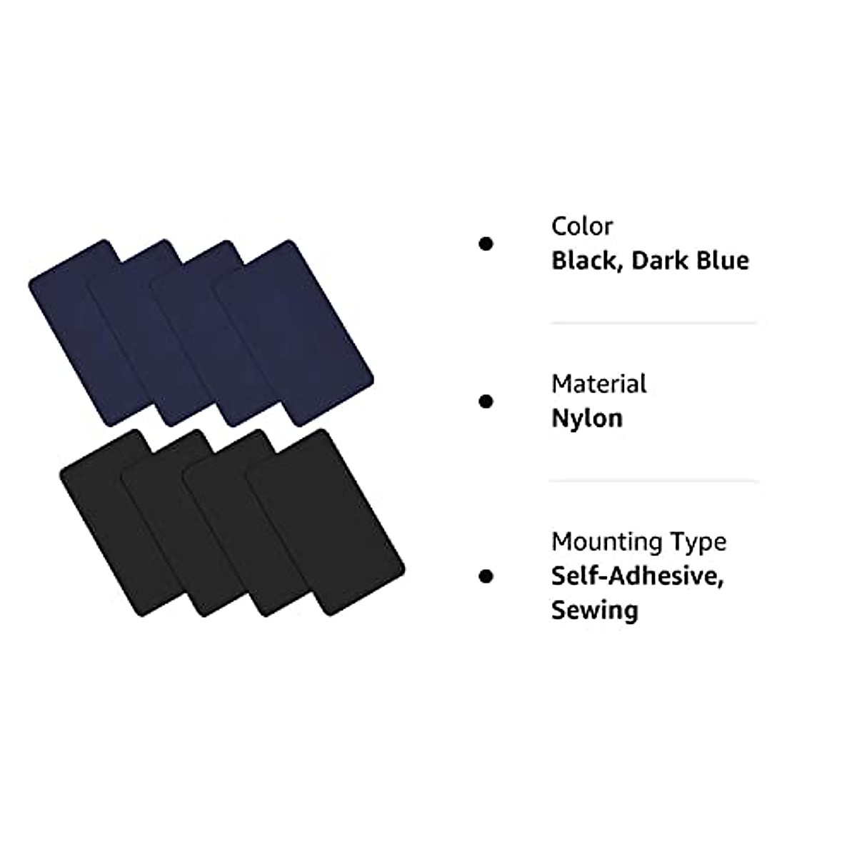 8 Pieces Nylon Repair Patches Self-Adhesive Nylon Patch Waterproof Repair Patches for Clothing Down Jacket Tent Clothes Bag (20 x 10 cm)