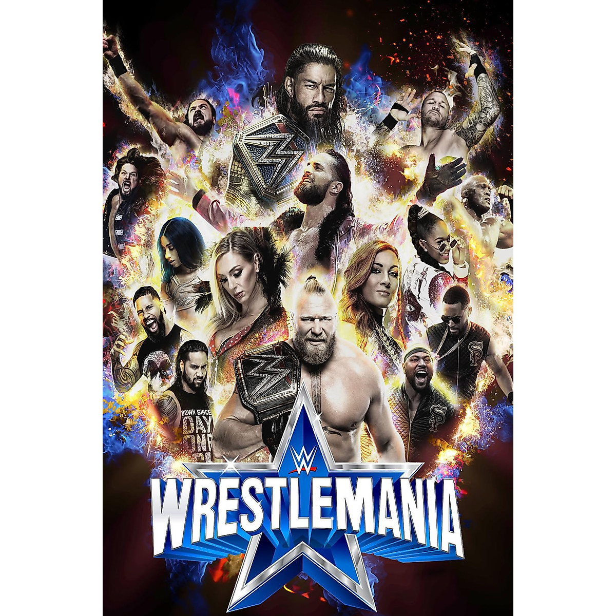 Generic Poster Wwe Wrestlemania Wretlers Hd Poster 11 X 17 Inch Rolled