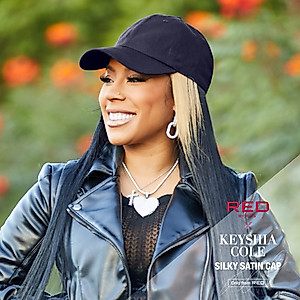 Red by Kiss Baseball Cap Satin Lined Interior, One Size Fits All, Keyshia Cole Adjustable Cap (Navy)