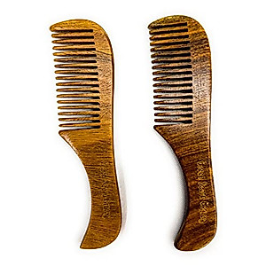 Tree-mendous Sandalwood Mustache Comb 2-Pack - Durable Pocket Combs that Plant Trees by Green Beard Grmng