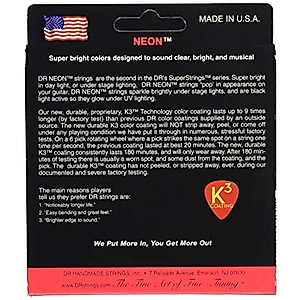 DR Strings Hi-Def Neon Red Electric Lite Strings (NRE9)