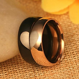 EBAT 6mm His And Hers Rings Matching Heart Stainless Steel Gift Stainless Steel Unisex Band Boyfriend And Girlfriend Simple Gifts Happy Birthday Women Bands