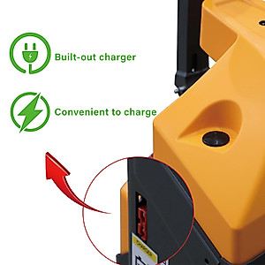 T Tory Carrier Full Electric Pallet Jack Truck 4400lbs Capacity 48" x27" Fork Size Powered Pallet Trucks, Built-Out Charger Suitable for Narrow Space, Indoor Handling & Lifting