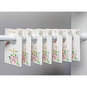 Mumsy Goose Nursery Closet Dividers Mauve Floral Baby Clothes Dividers Girl Grey Pink and Gold Closet Organizers