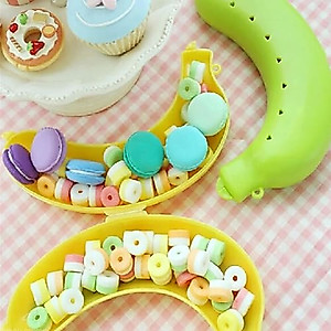 JJLFresheners Yellow Banana Storage BPA-Free Outdoor Travel Case, Food Containers,Keep Fresh Banana Keeper and Protector, Cute Banana Carrier Storage Box for Picnic Camping Food Containers