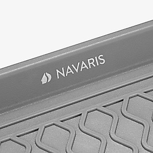 Navaris Boot Trays for Entryway (Set of 3) - 30" x 15" Large Waterproof Shoe Tray for Winter Shoes Boots - Indoor, Front Door, Mudroom, Garage - Gray