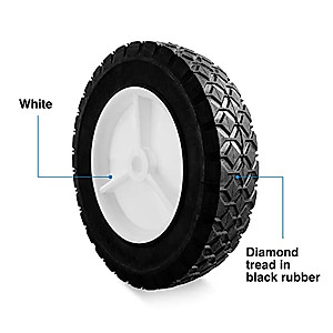 8 Inch Wheels Replaces for Oregon 72-108, 2 Pack Universal Wheels Tires Compatible with Craftsman/AYP/MTD Lawnmower, Radio Flyer Wagon, BBQ Grill, Hand Truck, and Lawn Sprayer