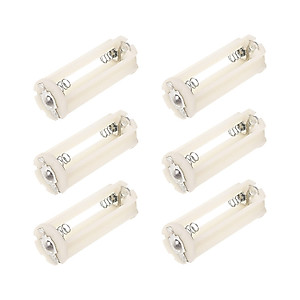 Bettomshin 6Pcs AAA Size Series Connection Battery Convertor Adapter Holder White