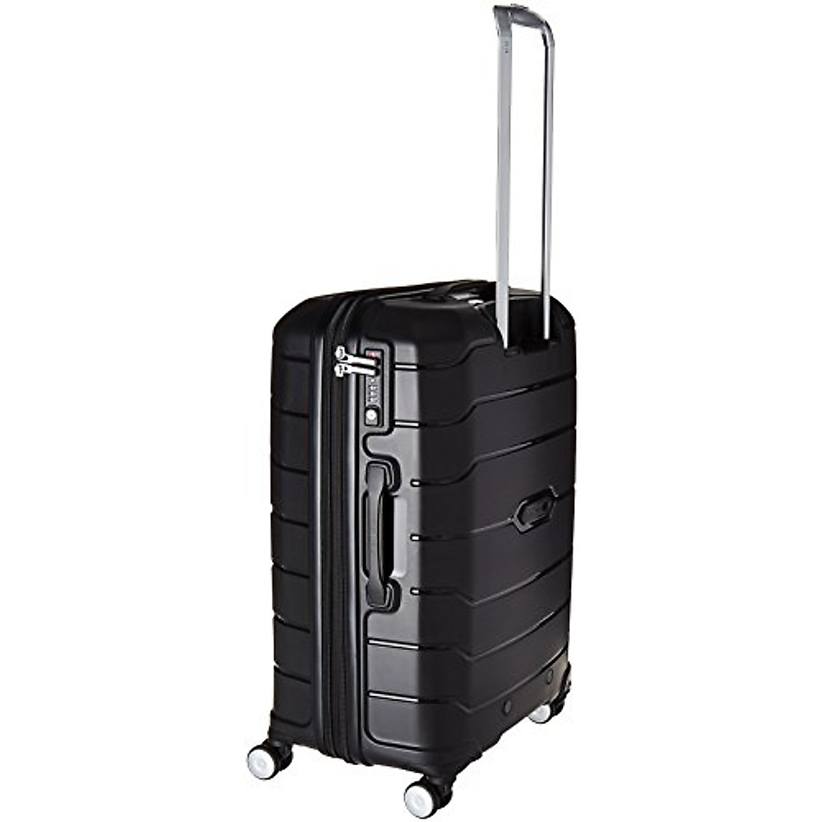 Samsonite Freeform Hardside Expandable with Double Spinner Wheels, Checked-Medium 24-Inch, Black