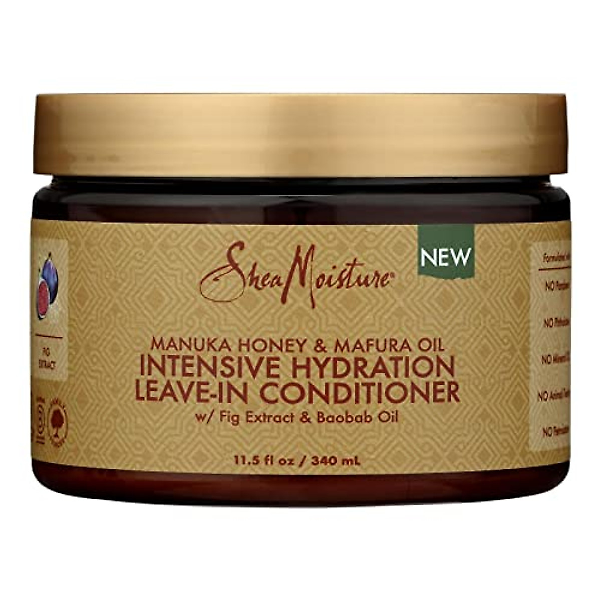 SheaMoisture Intensive Hydration Leave-in Conditioner for Curly Hair Manuka Honey and Mafura Oil Hair Conditioner to Strengthen and Restore Hair 11.5 oz
