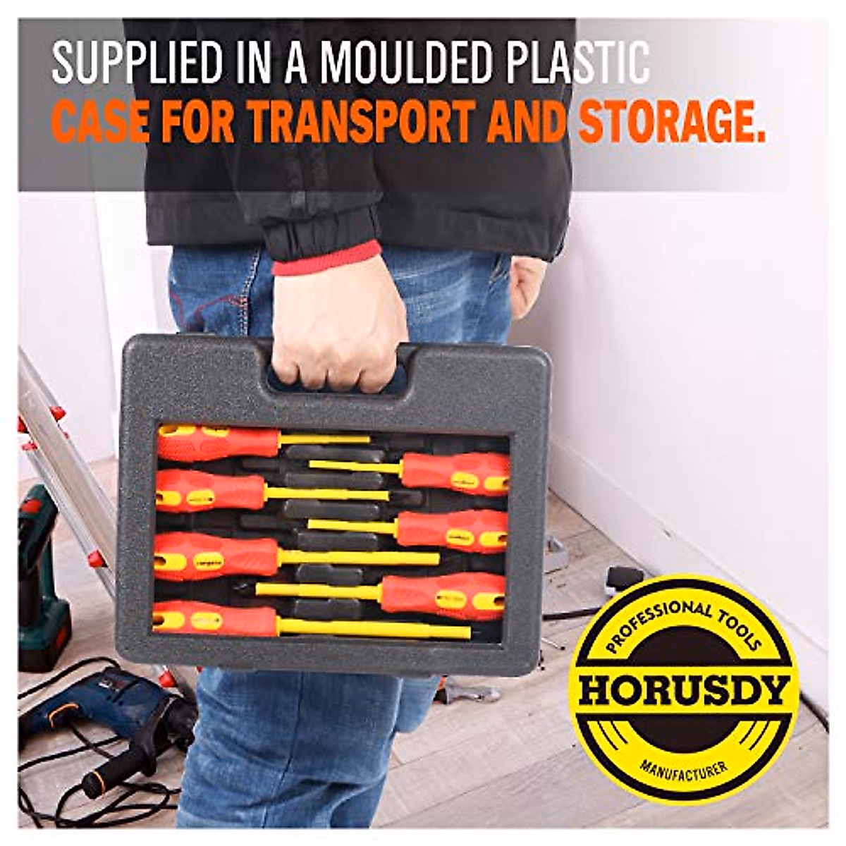 HORUSDY 8-Piece 1000v Insulated Screwdriver Set, Magnetic Tip Electrician screwdriver Set