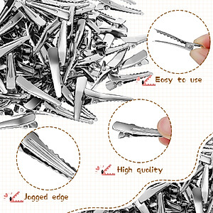 Chuangdi 200 Pieces Silver Metal Alligator Hair Clips tiny small Duckbill Teeth Bows flat Hair Clips for Women Girls Care Accessories(30 mm/ 1.2 Inch)