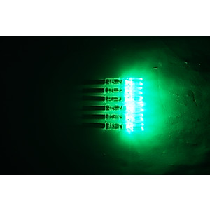 Jiexi Hwyp Automatically Lighted Led Nocks for Inner Diameter 6.3 mm Compound Bow Arrows GT Size Pack of 6 (green)