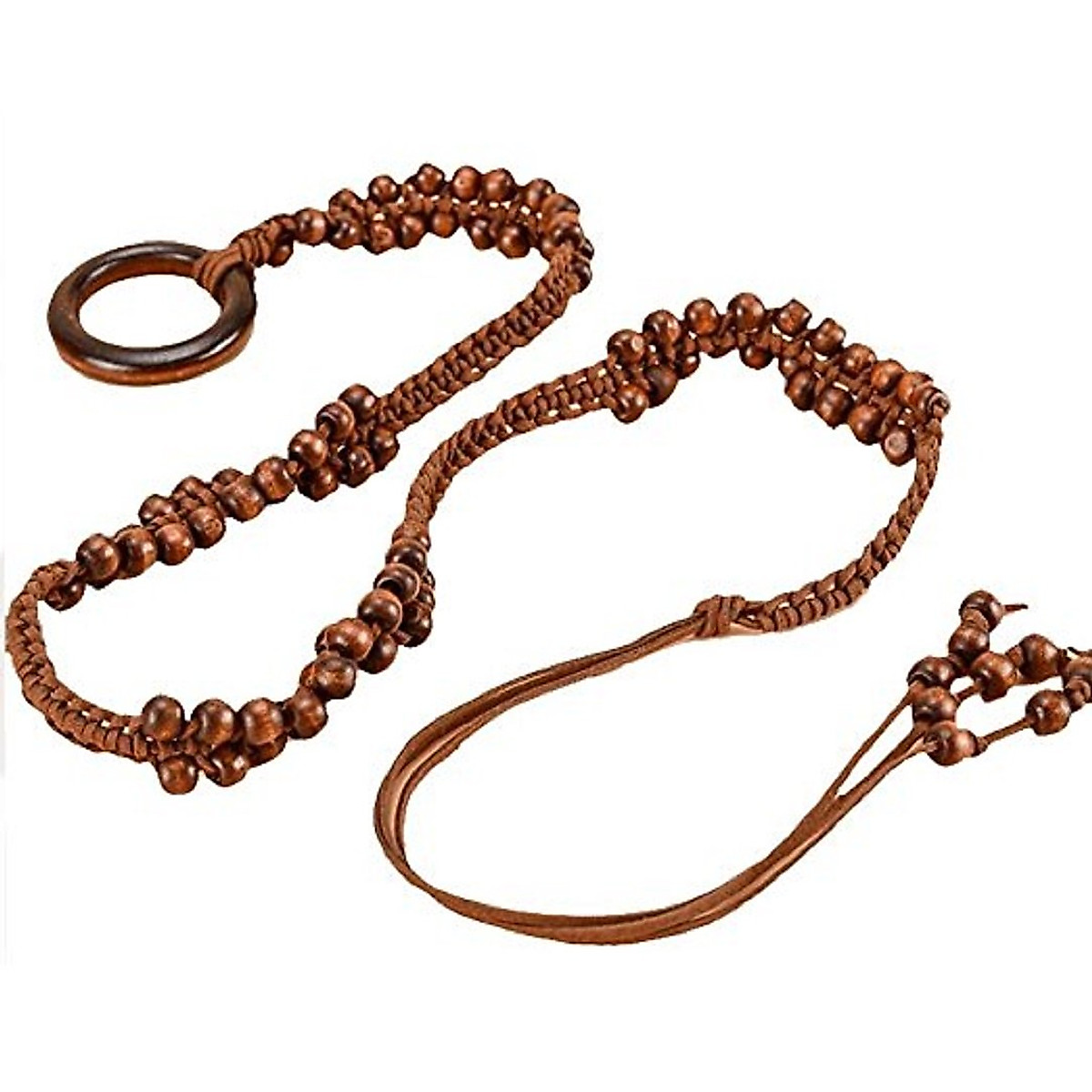 Cinlan Women's Bohemian Style Rope Braid Waist Belt (Style8), Medium