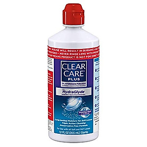 Clear Care Plus Cleaning Solution with Lens Case, Twin Pack, Multi, 12 Oz, Pack of 2