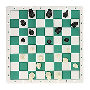 TOPINCN Portable Chess Checkers Set with Zipper Storage Bag Folding Roll Up Travel Checkers Games for Kids Adults