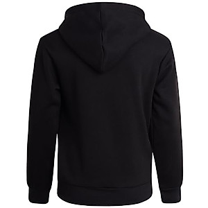 Quad Seven Boys' Fleece Jogger Set - 2 Piece Basic Solid Pullover Hoodie and Cargo Pocket Sweatpants (Size: 8-18), Size 8-10, Black