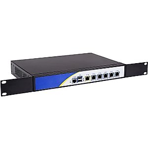 Partaker Firewall, OPNsense, VPN, Network Security Micro Appliance, Router PC, Intel Atom D525, 6 x Intel Gigabit LAN, COM, VGA, Fan, R3, 4G RAM, 64G SSD