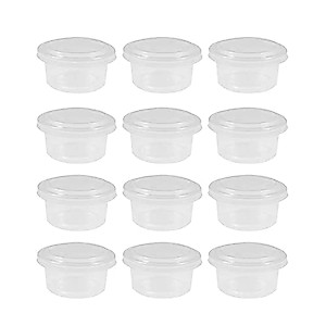 Healthcom 100 Packs 6 Oz 180ml Clear Plastic Ice Cream Dessert Cup Sundae Cups with Lid 100 Sets Disposable Salad Cup Pudding Jelly Sauce Yogurt Dessert Cup Serving Bowls for Party Favor Wedding