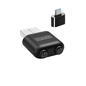 STARSIKI 2 Buttons Improved Tiny Mouse Jiggler Undetectable, 2 Buttons of On/Off Switch and 3 Cursor Movement, USB-C Adapter Protective Cap Mouse Mover Device Automatic Mouse Wiggler Shaker Giggler