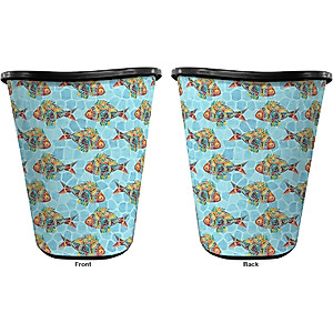 RNK Shops Mosaic Fish Waste Basket - Double Sided (Black)