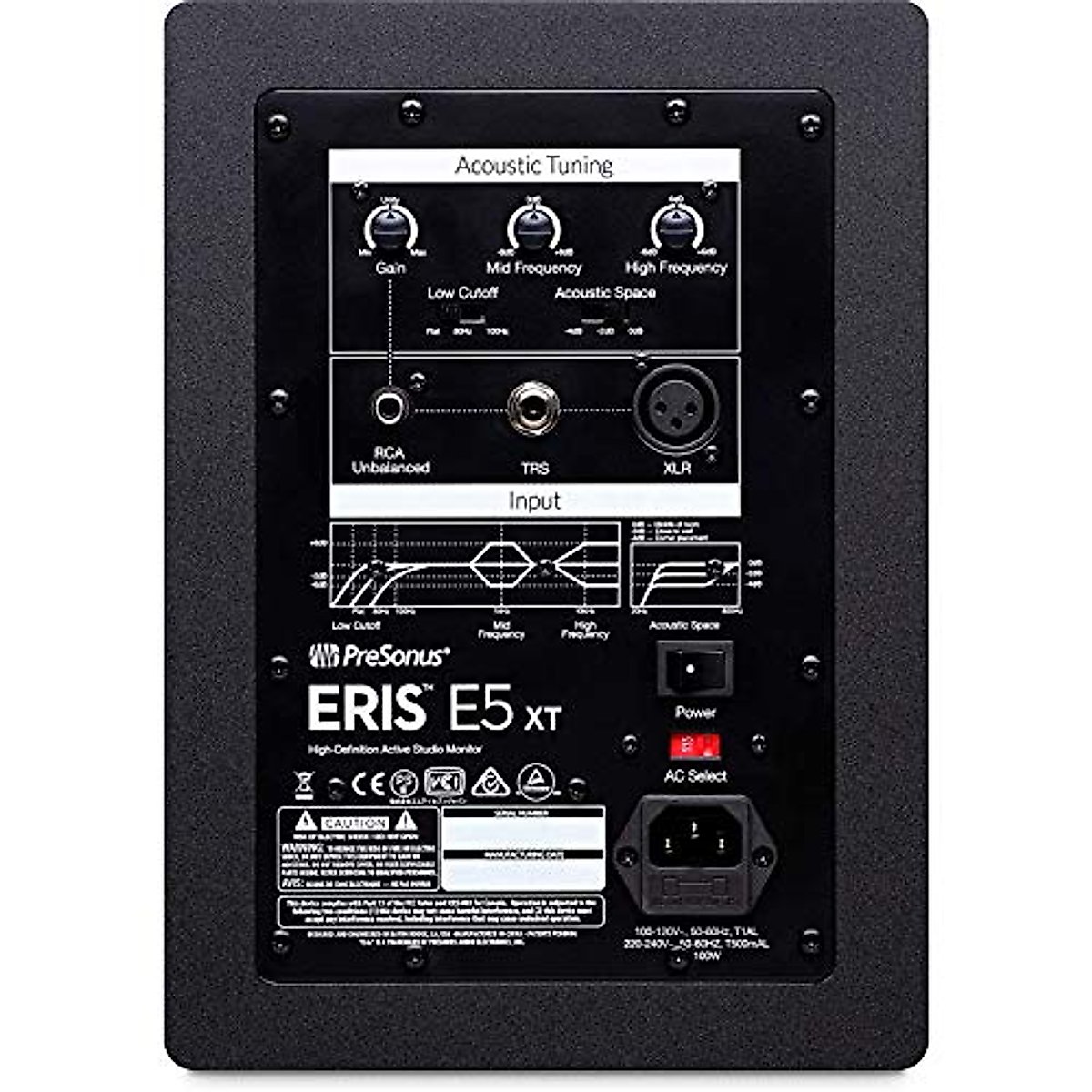 Pair of PreSonus Eris E5 XT 5 inch Powered Studio Monitor 5" Powered Studio Monitor with Woven Composite LF Driver, 1" Silk-Dome HF Driver with Gravity Phone Holder and Pair EMB 1/4 Cable Bundle