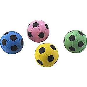 SPOT by Ethical Products - Sponge Soccer Balls Cat Toy, 4-Pack Interactive Cat toys Chasing Hunting Stimulating Cat toys For Indoor Cats Best Sellers