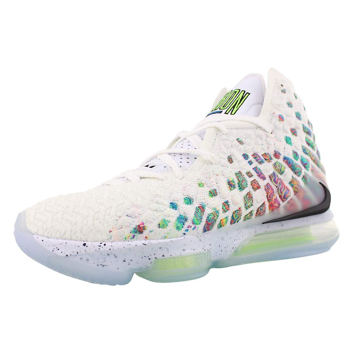 Nike Men's Lebron XVII Command Force Shoes, White/Black Multi-Color, 10