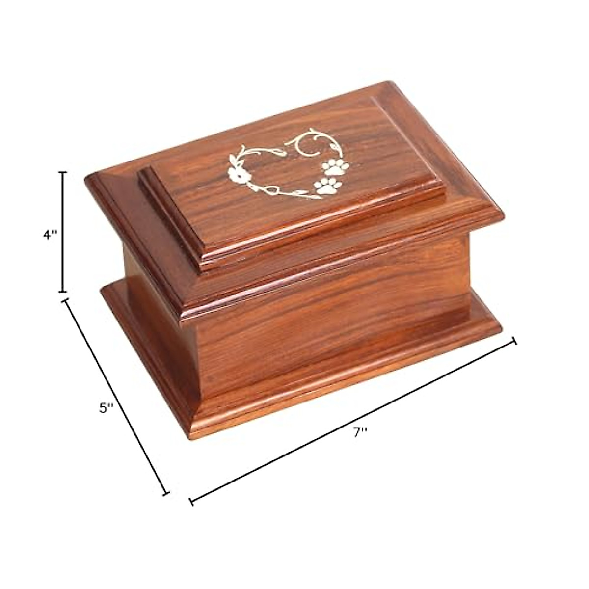 SUPER QUALITY HANDICRAFTS INDIA Rosewood Urns For Pet Ashes | Handmade Urns | Burial Urns | Funeral Urns | Handmade Urns | Decorative Urns | Wood Cremation Urns For Cat and Dog Ashes