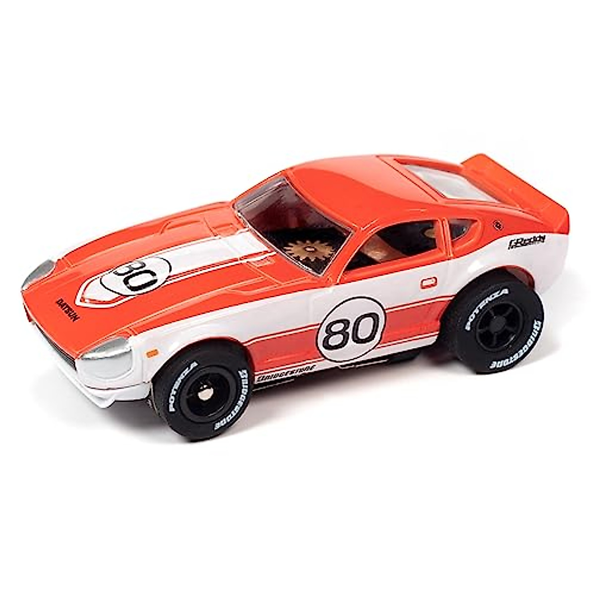 Auto World Xtraction 1973 Datsun 240Z Covered Headlights (Red) HO Scale Slot Car