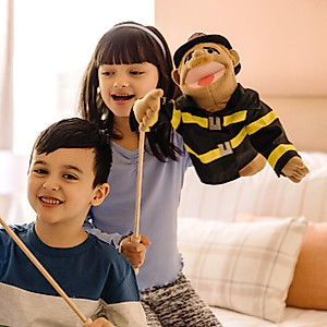 Melissa & Doug Rescue Puppet Set - Police Officer and Firefighter - Soft, Plush Puppets For Kids Ages 3+