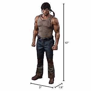 threezero Rambo: First Blood John Rambo 1:6 Scale Collectible Figure,Multicolor