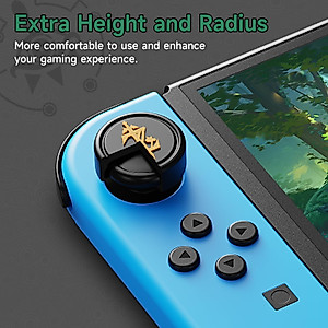 JINGDU Switch Thumb Grip Caps for Zelda Tears of The Kingdom Joy Con, Silicone Joystick Cap Covers Accessories Compatible with Nintendo Switch/OLED/Lite, 4PCS Zelda